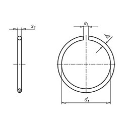 Ametric - DIN 7993A RB Wire Snap Ring for Bores